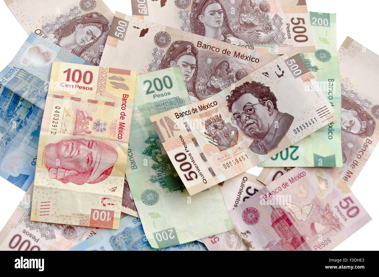 Mexikanischer Peso, Banknoten, Währung Rechnungen, Geld-Hintergrund ...