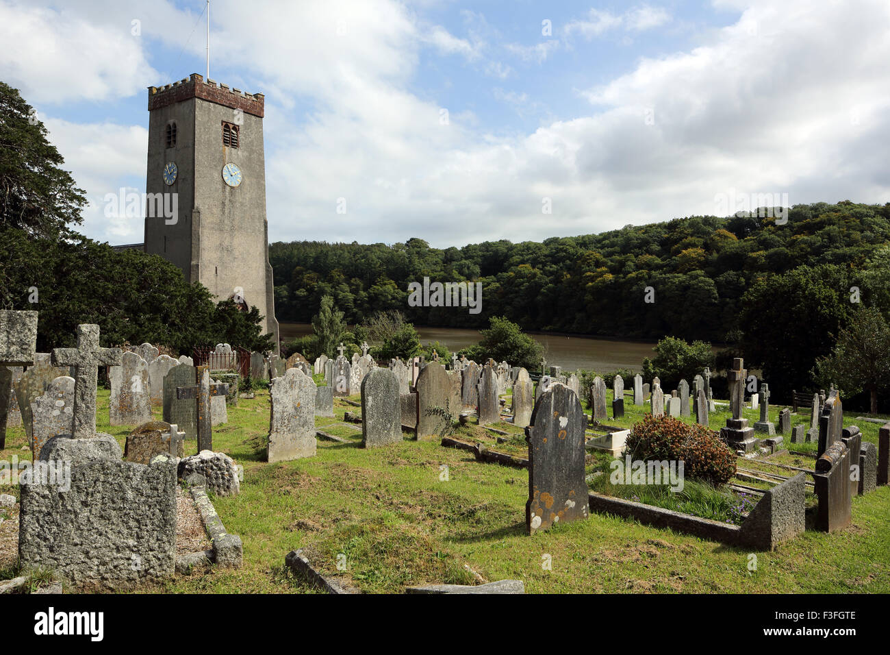 St. Maria und St. Gabriel Kirche, Stoke Gabriel, South Devon, England ...