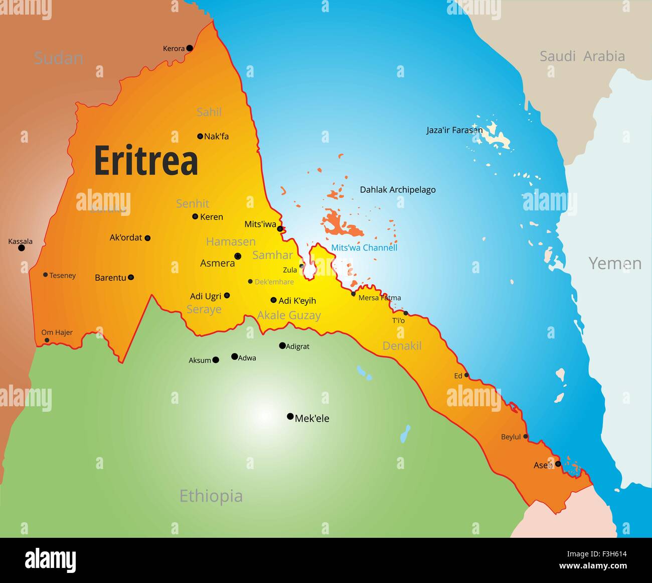 Carta geografica completa Stock-Vektorgrafiken kaufen - Alamy