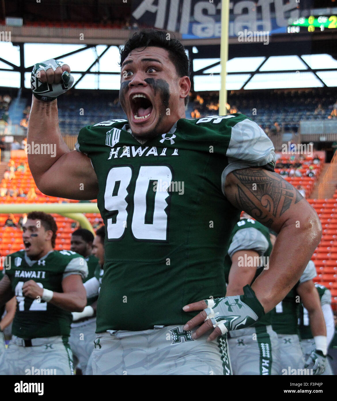 Honolulu, Hawaii, USA. 10. Oktober 2015. Hawaii Rainbow Warriors ...