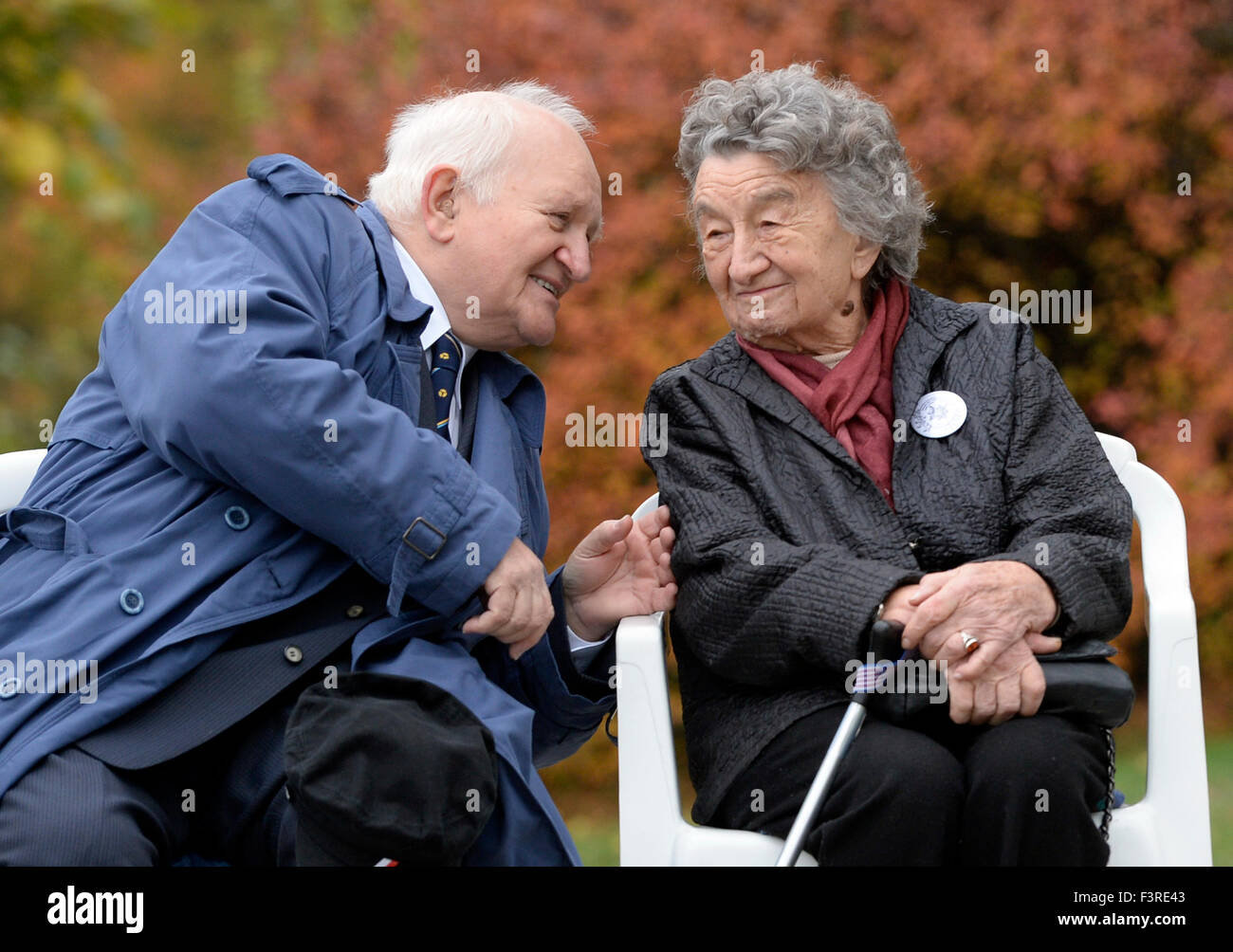 Lidice, Tschechische Republik. 10. Oktober 2015. Eine symbolische ...