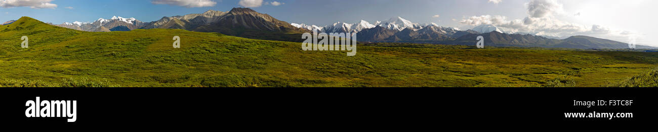 Panorama-Ansicht südlich von Alaska Range inklusive Mt. McKinley ...
