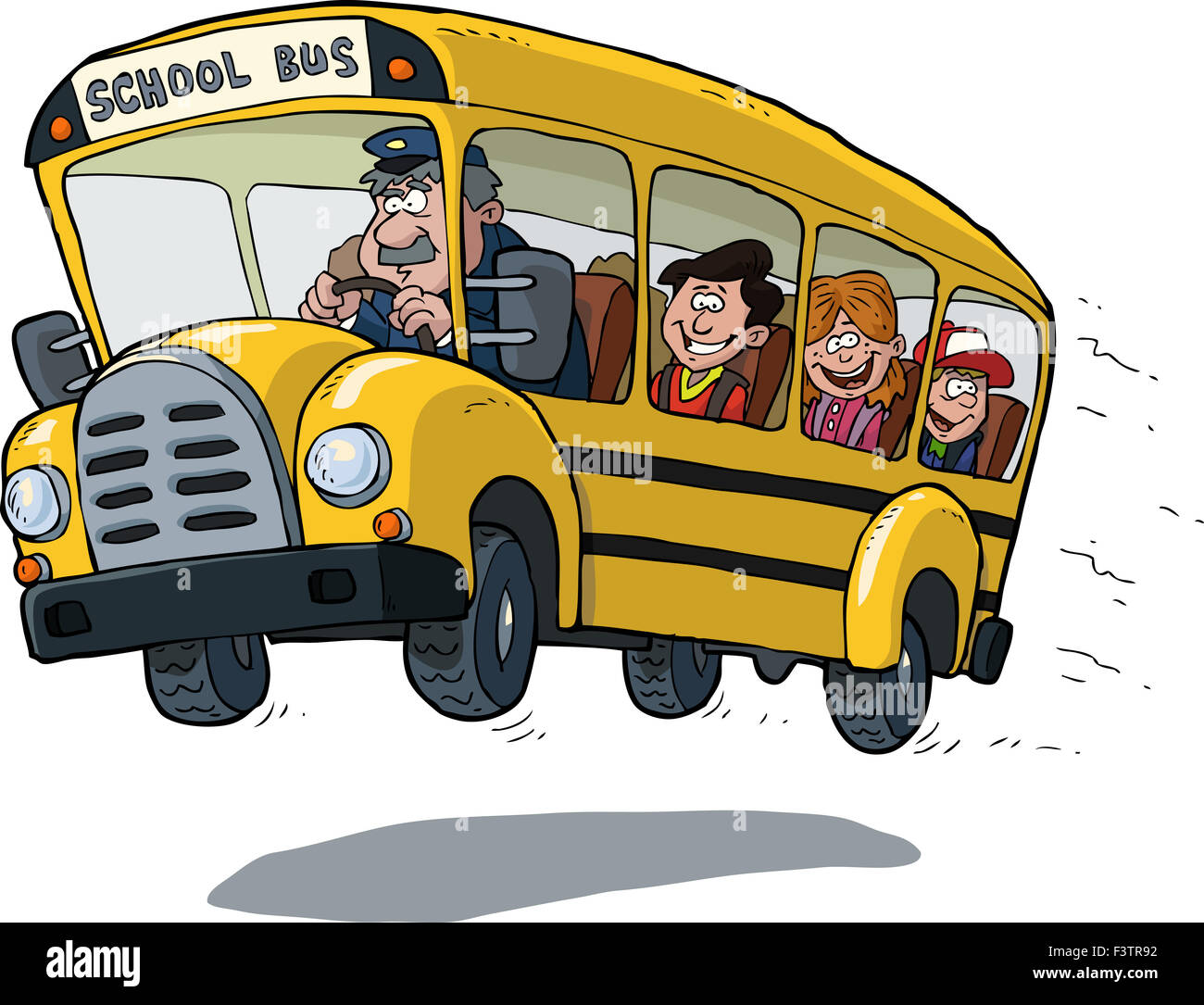 Cartoon Drawing School Bus Stockfotos und -bilder Kaufen - Alamy