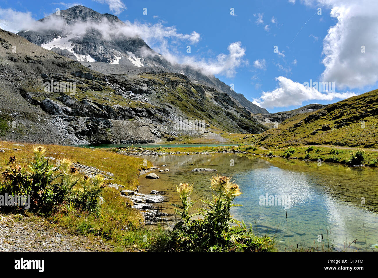 Berg-See Lac Marlou, Französische Alpen, Frankreich Stockfotografie - Alamy
