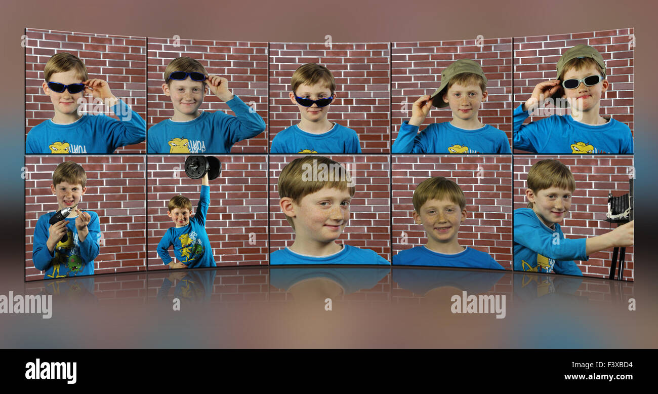Collage boys -Fotos und -Bildmaterial in hoher Auflösung – Alamy