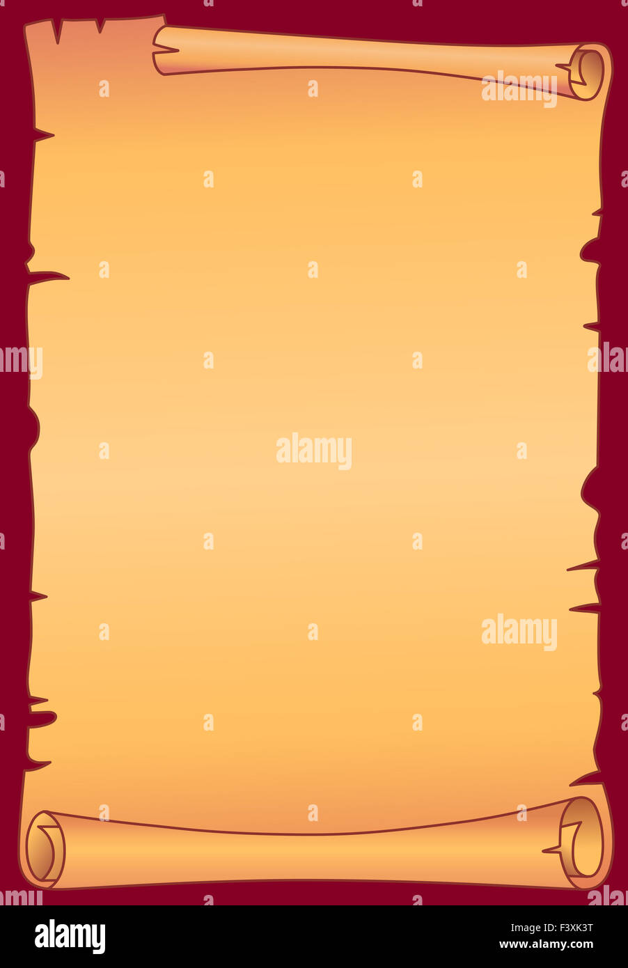 Abbildung einer Pergament-Rolle Stockfotografie - Alamy