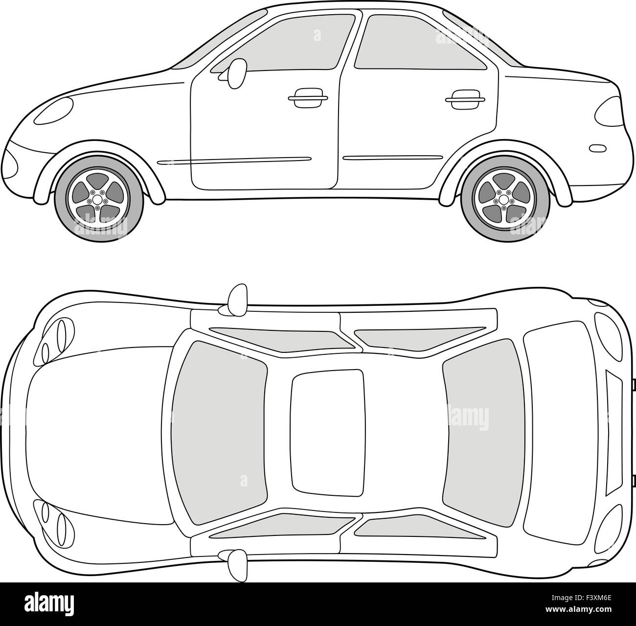 Auto seitenansicht skizze -Fotos und -Bildmaterial in hoher Auflösung ...