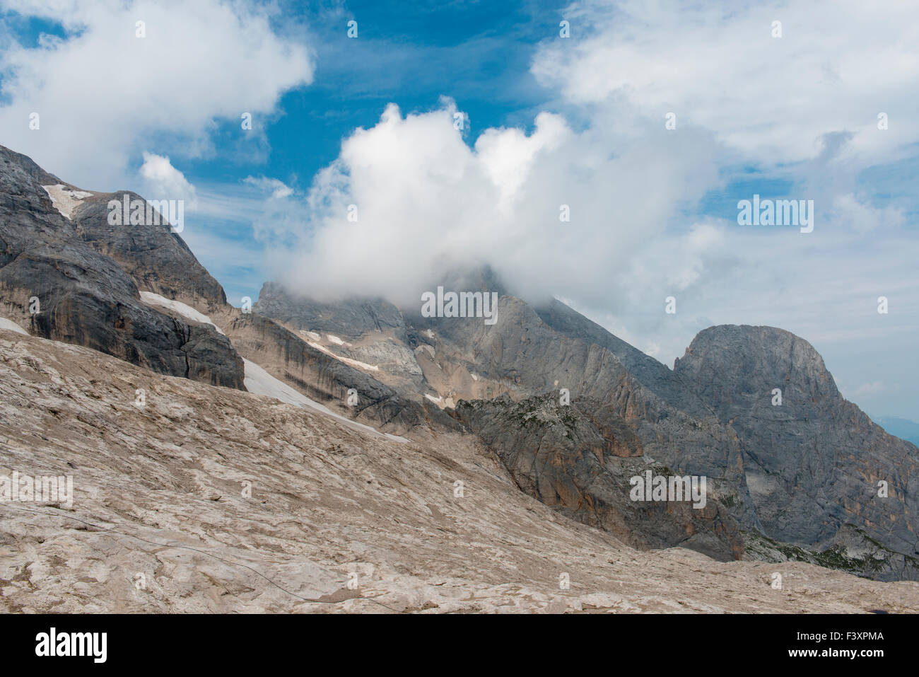 Vor der Marmolada Gletscher, Ghiacciaio della Marmolada, Marmolada ...