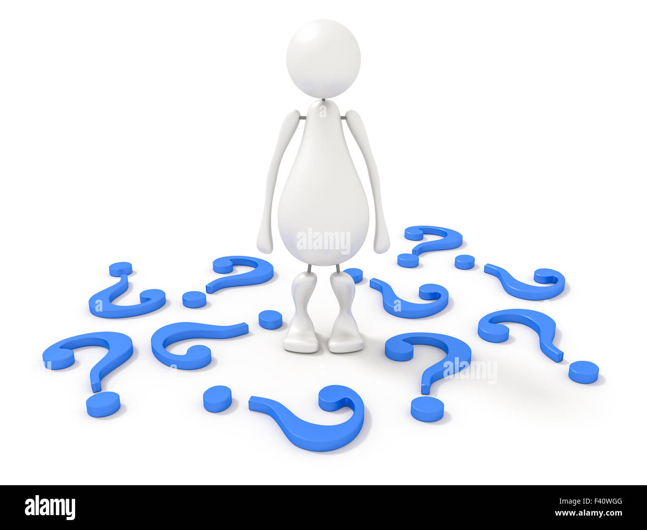 3d question mark blau -Fotos und -Bildmaterial in hoher Auflösung – Alamy