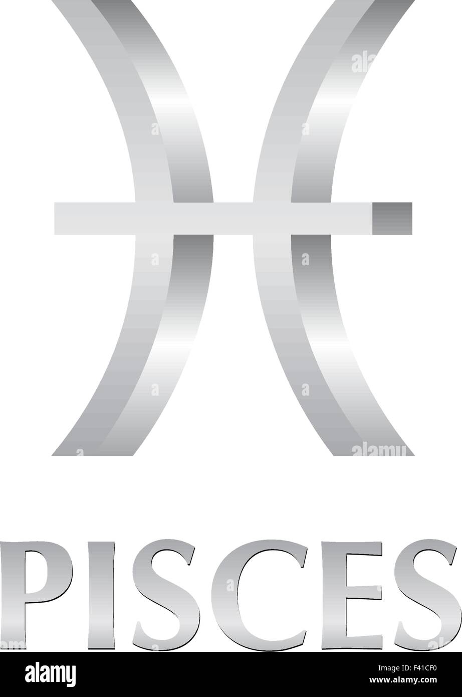 Astrologisches Symbol der Zeichen Fische. Vektor-Illustration Stock ...