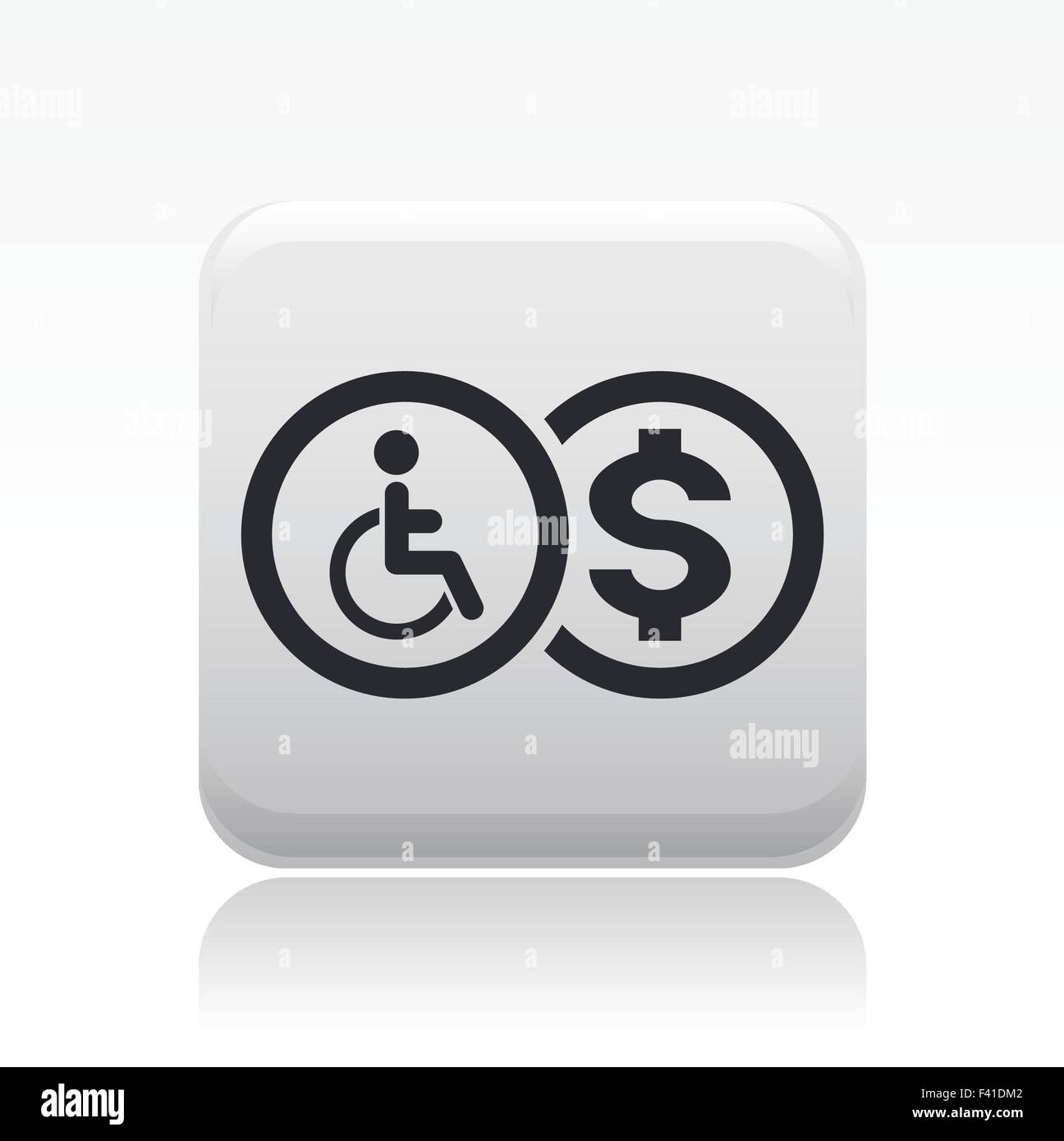 Vektor-Illustration der einzelnen Handicap-Symbol Stockfotografie - Alamy