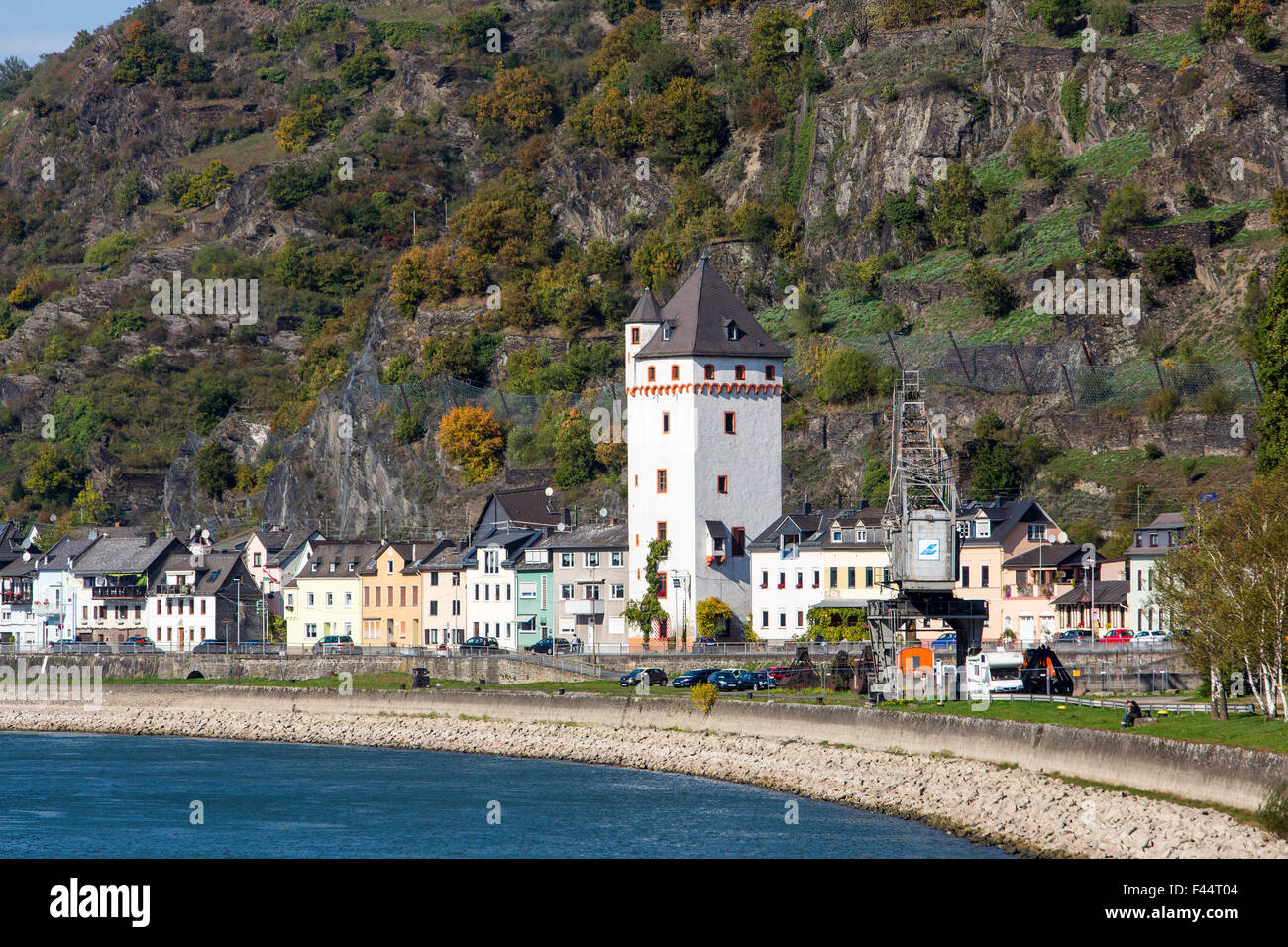 Wein-Dorf St.Goarshausen, obere Midldle Rheintal Stockfotografie - Alamy