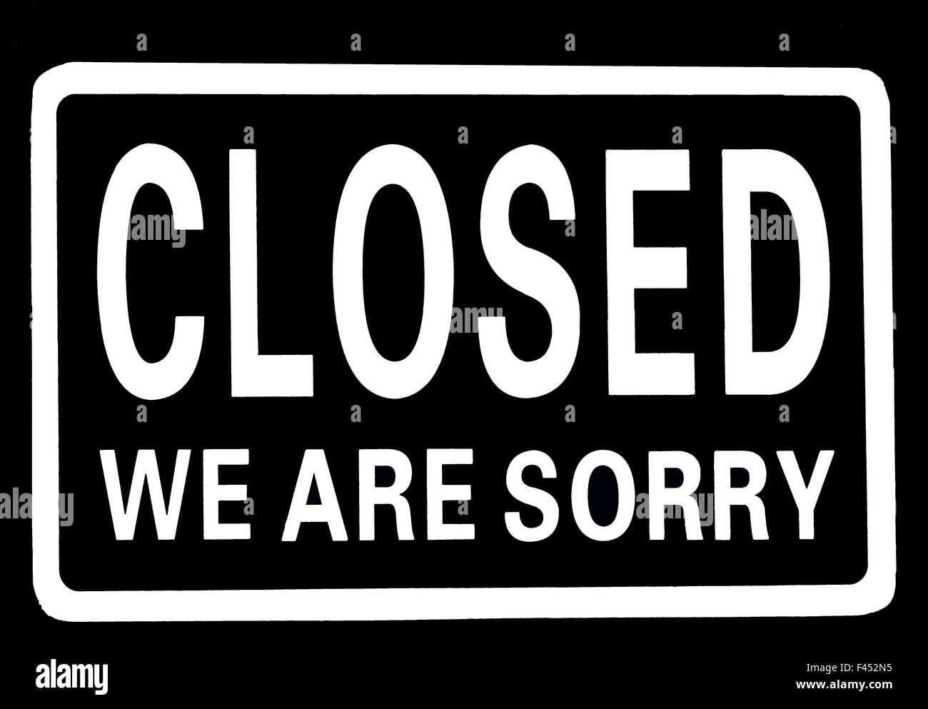 Geschlossen entschuldigung -Fotos und -Bildmaterial in hoher Auflösung – Alamy
