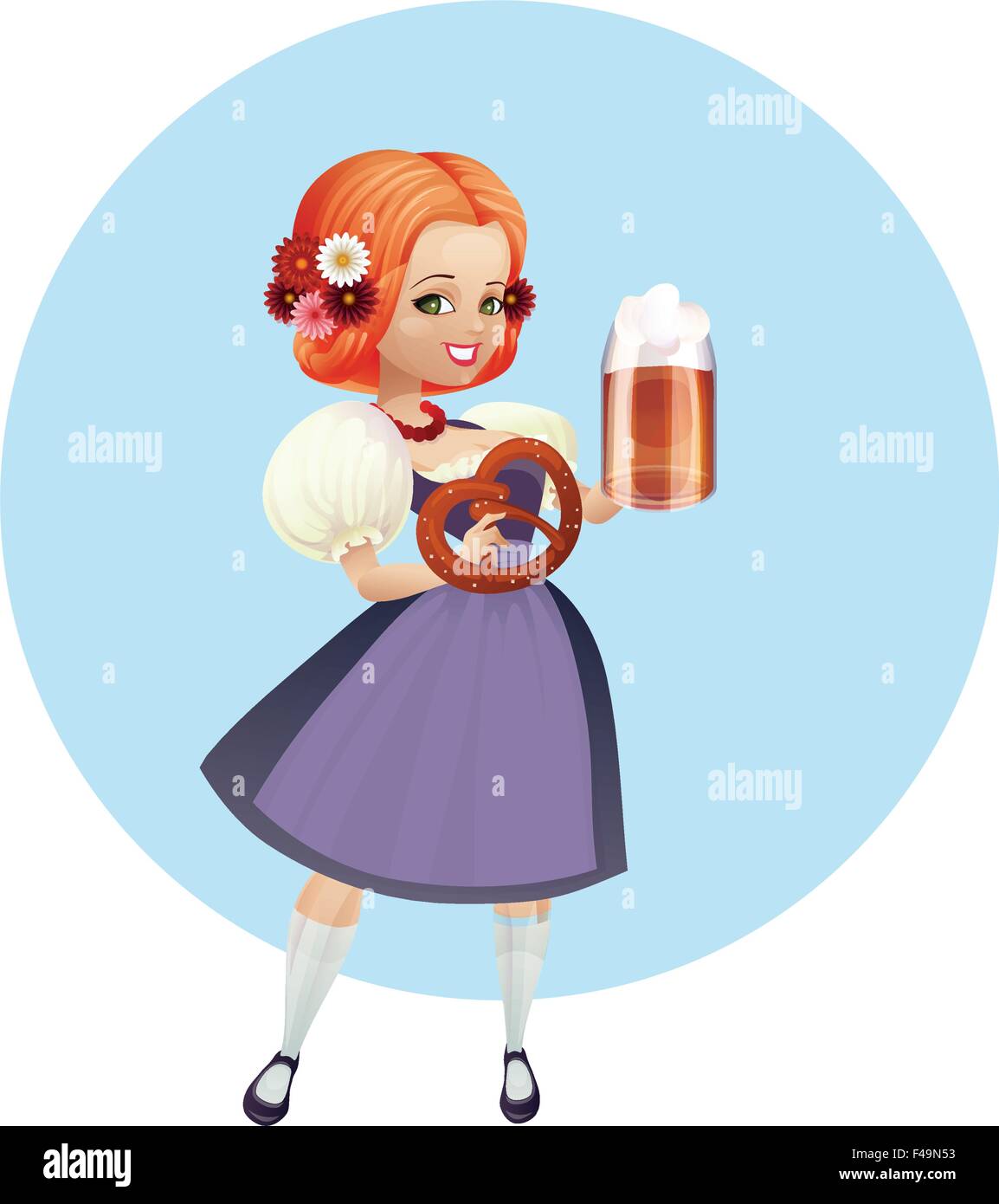 Traditional dress dirndl Stock-Vektorgrafiken kaufen - Alamy