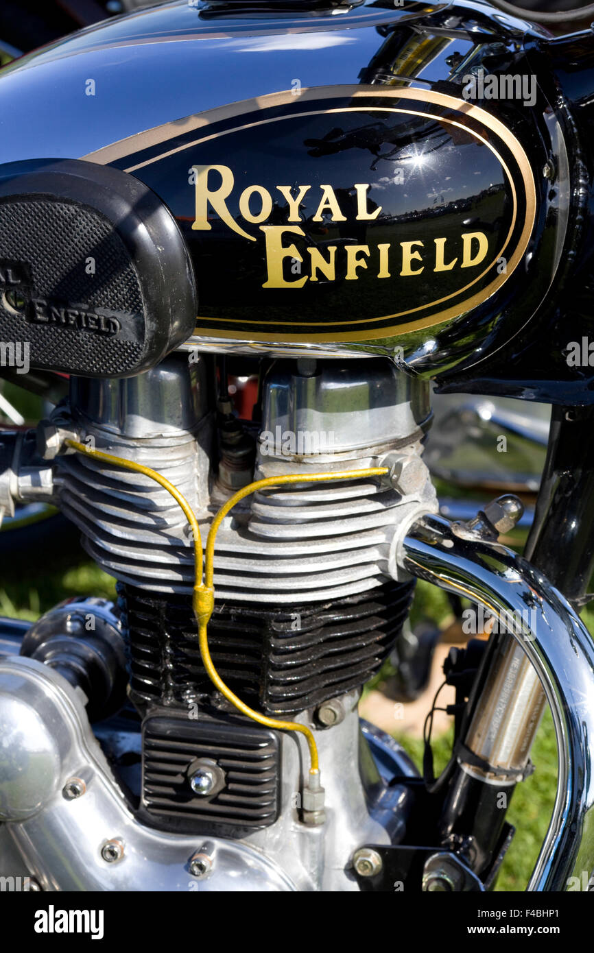 Royal Enfield, klassische britische Oldtimer Motorrad Stockfotografie ...