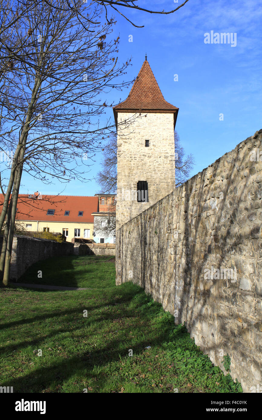 Stadtmauern in Staßfurt Stockfotografie - Alamy
