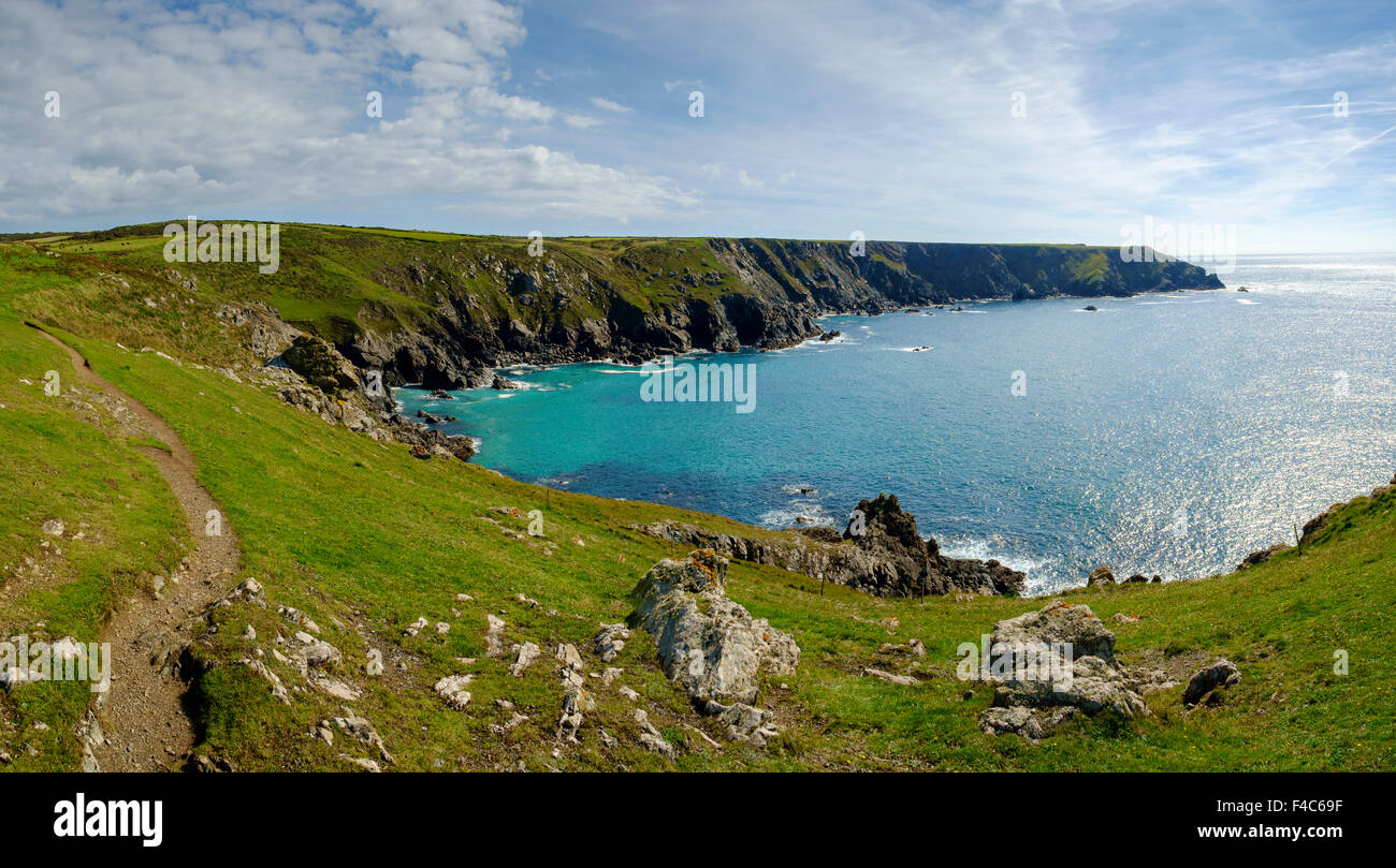South West Coast Path, Lizard Halbinsel, Cornwall, England, UK ...