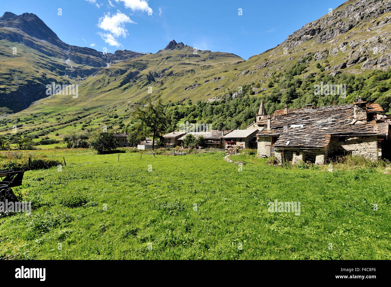 Dorf Bonneval-Sur-Arc, Französische Alpen, Frankreich, Route des ...