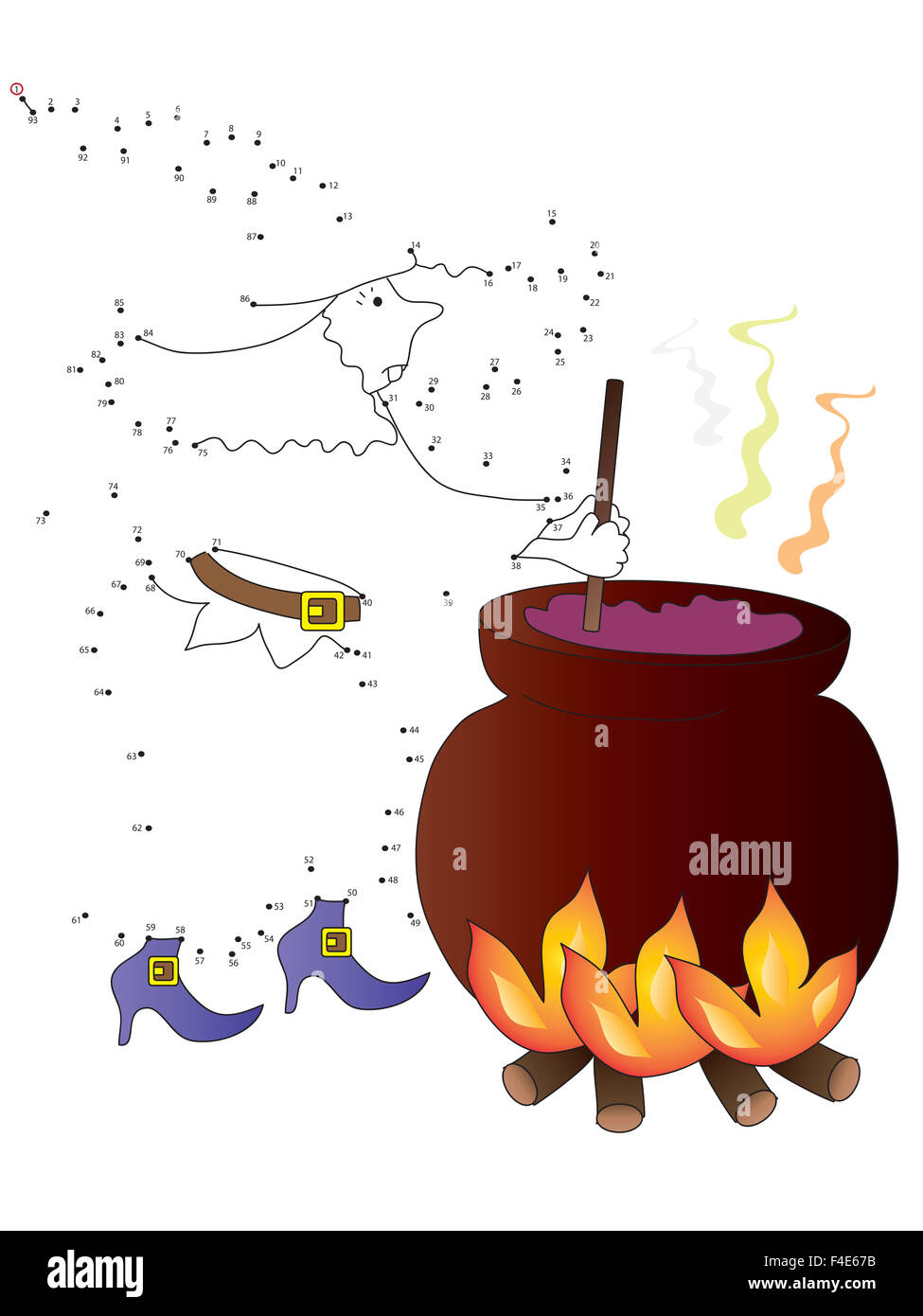 Spiel für Kinder: Verbinde die Zahlen nach den Nummern Stockfotografie ...