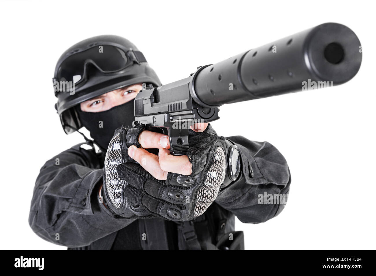 Swat police officer pistol -Fotos und -Bildmaterial in hoher Auflösung ...