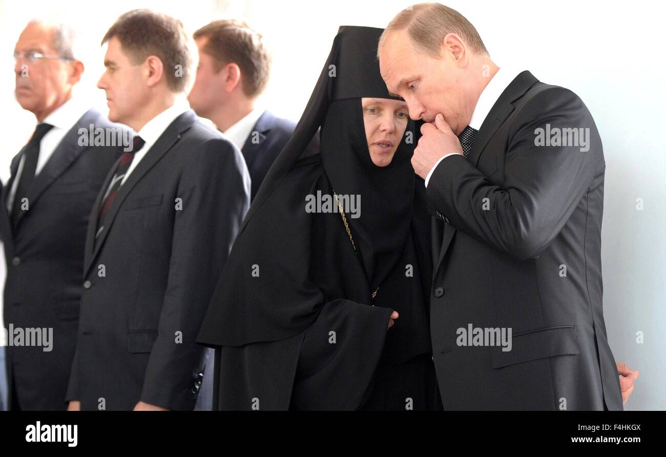 Der russische Präsident Vladimir Putin während der Beerdigung des ...