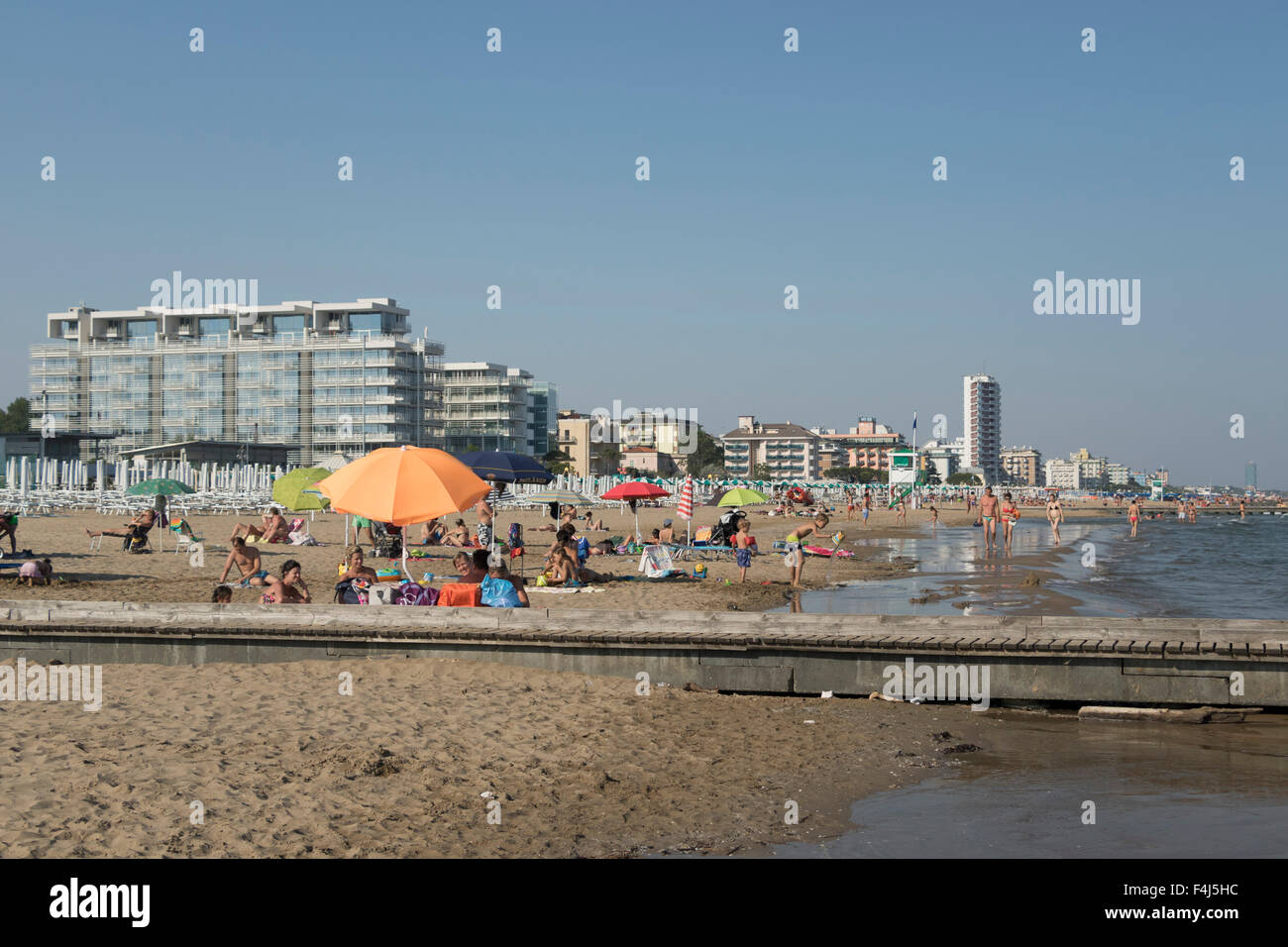 Der Strand, Lido di Jesolo, Venedig, Veneto, Italien, Europa ...