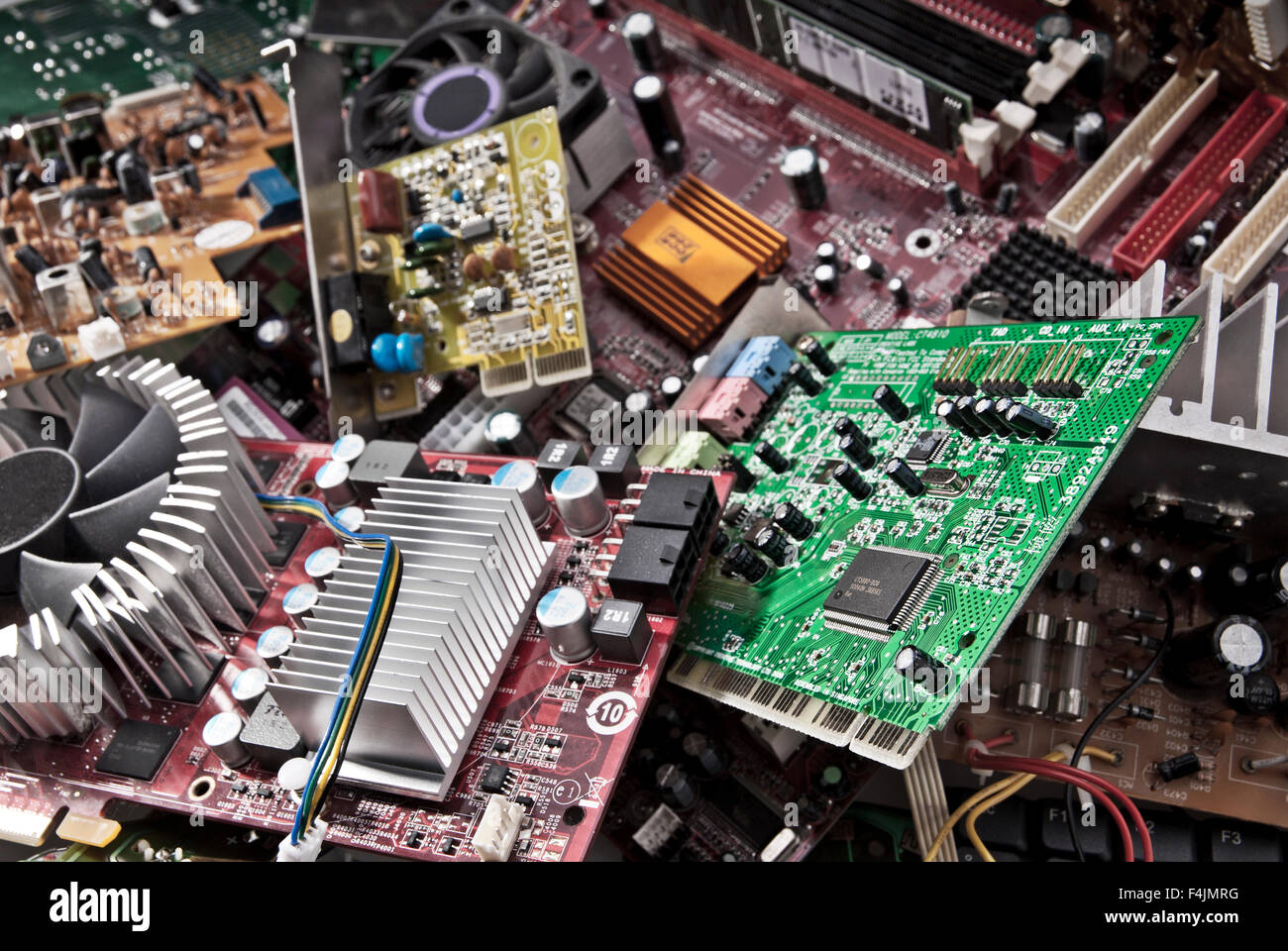 Viele alte Computer boards Stockfotografie - Alamy