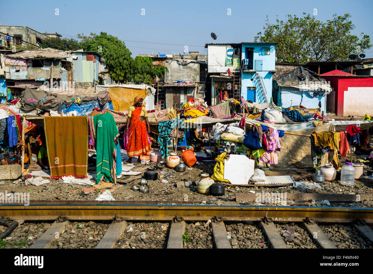 Dharavi Slum Mumbai Stockfotos und -bilder Kaufen - Alamy