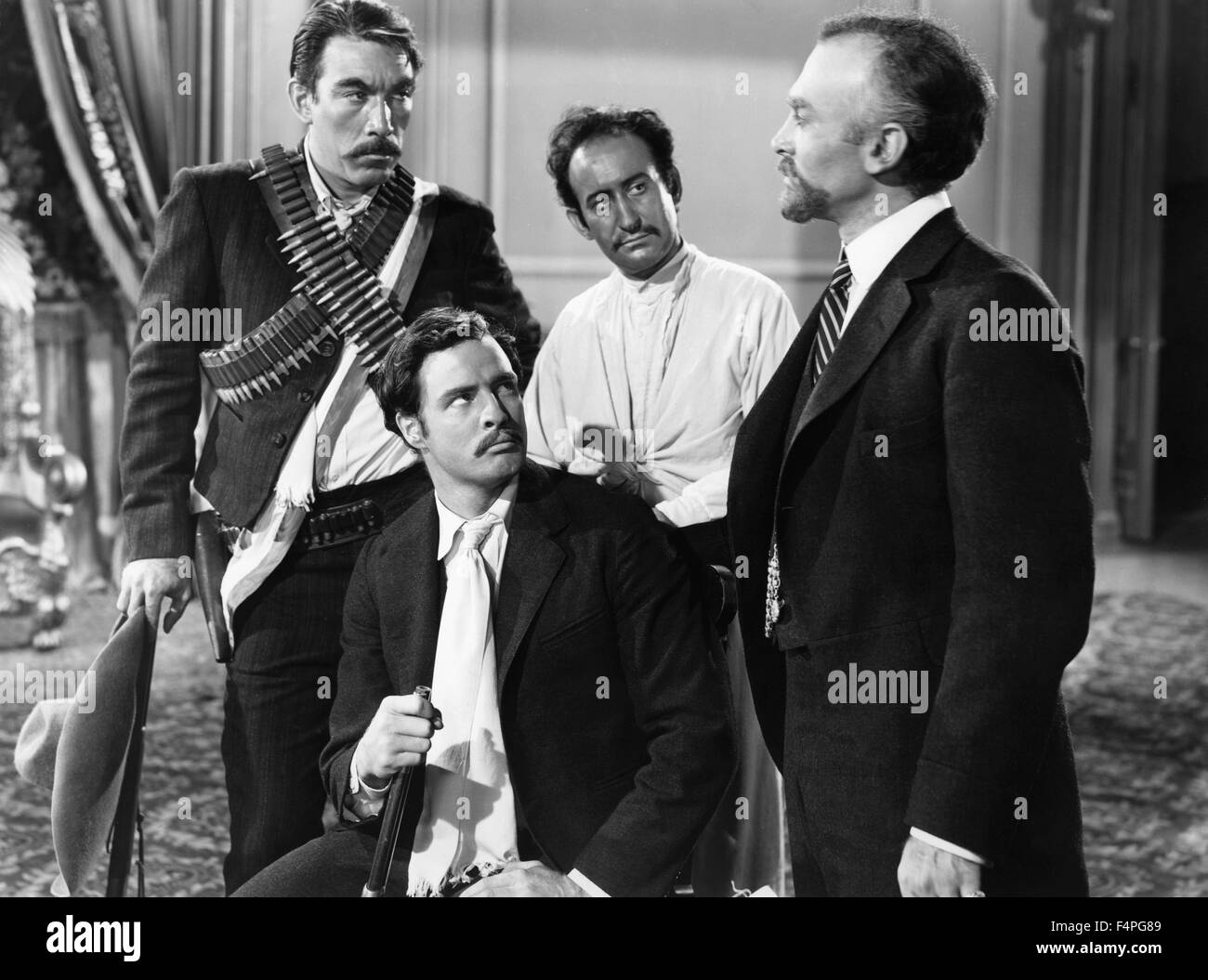 Anthony Quinn, Marlon Brando, Lou Gilbert und Harold Gordon / Viva ...