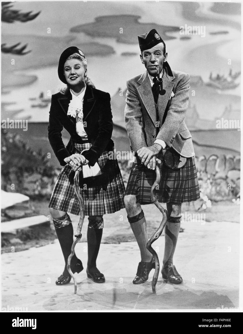 Ginger Rogers, Fred Astaire, am Set des Films "Die Tänzer vom Broadway ...