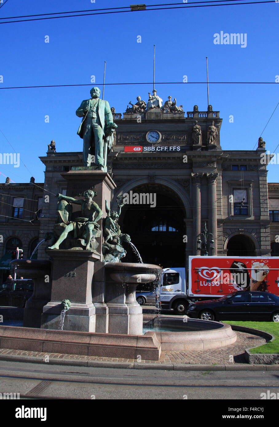Zürich, Schweiz, Europa, Bahnhofplatz, Bahnhofstrasse, Hauptbahnhof ...