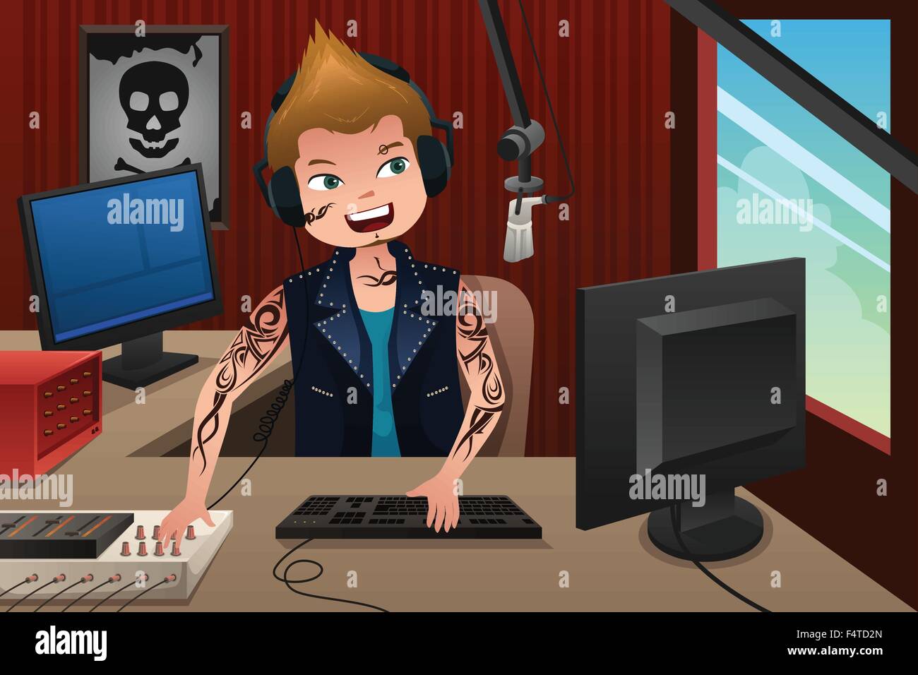 Cartoon radio drawing -Fotos und -Bildmaterial in hoher Auflösung – Alamy