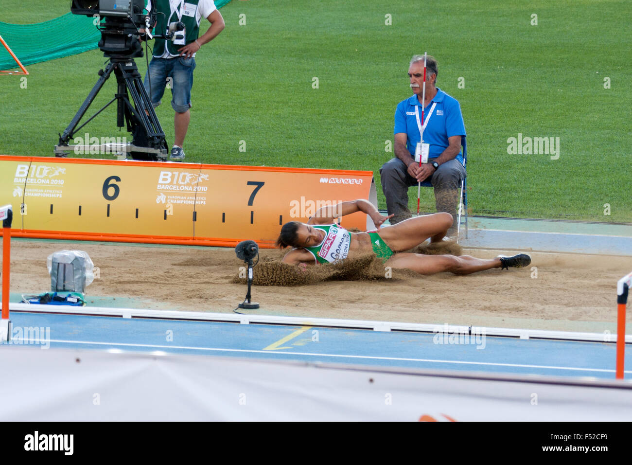 Naide Gomes im Weitsprung der Frauen Finale bei der Leichtathletik ...