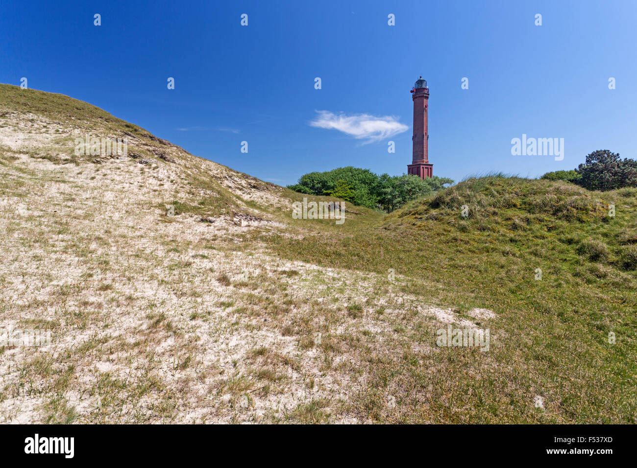 Leuchtturm auf der Insel Norderney, Osten Watteninsel, Niedersachsen ...
