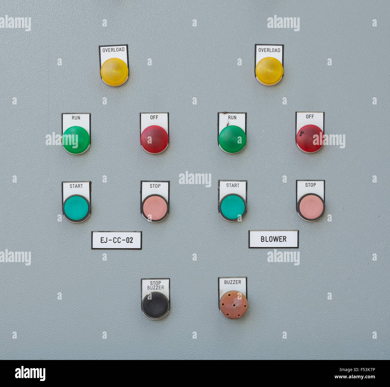 industrielle umschalten Taste der Schalttafel Stockfotografie - Alamy