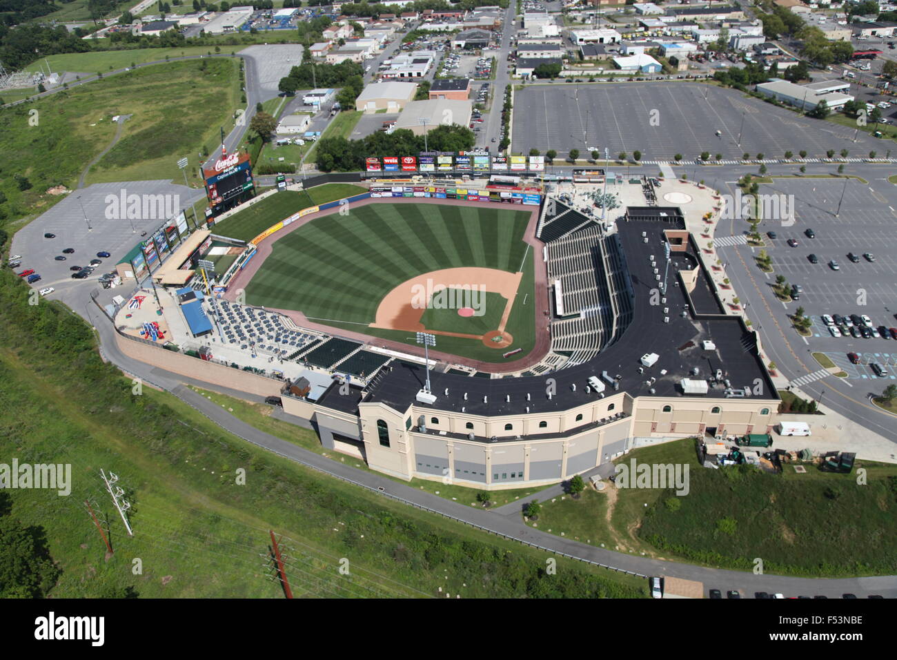 Luftaufnahme von Coca-Cola Park in Allentown, Pennsylvania ...