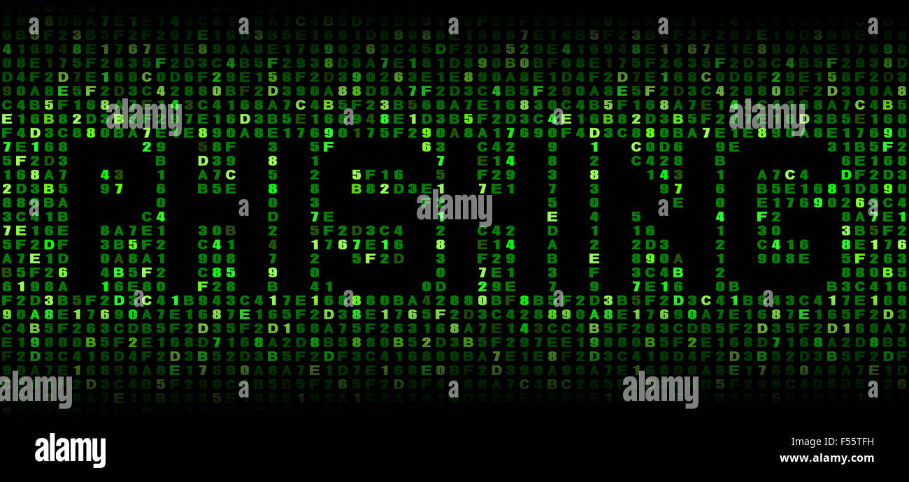 Phishing-Text auf hex-Code illustration Stockfotografie - Alamy