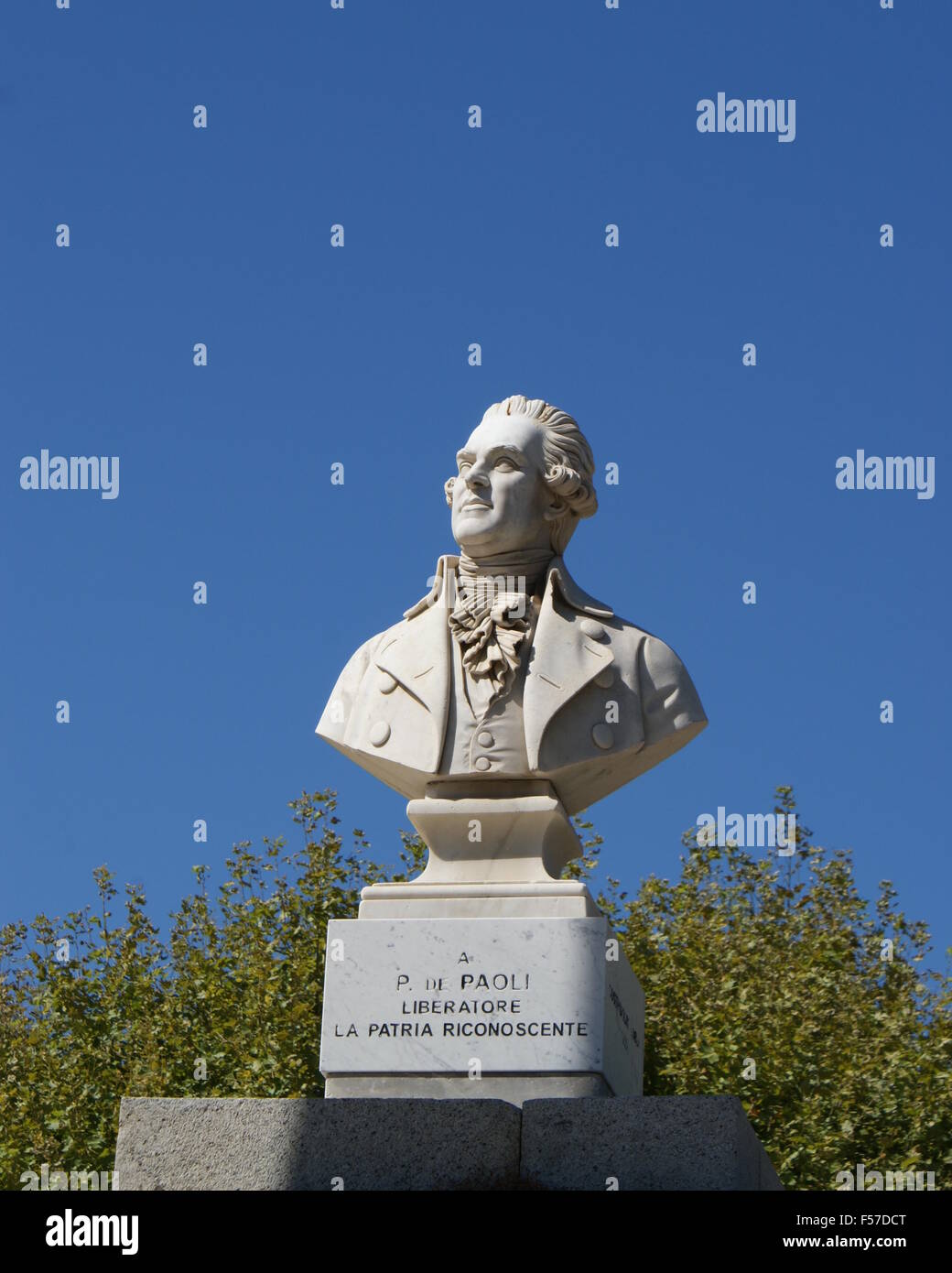 Statue von Pascal Paoli, Ile Rousse, Corsica Stockfotografie - Alamy
