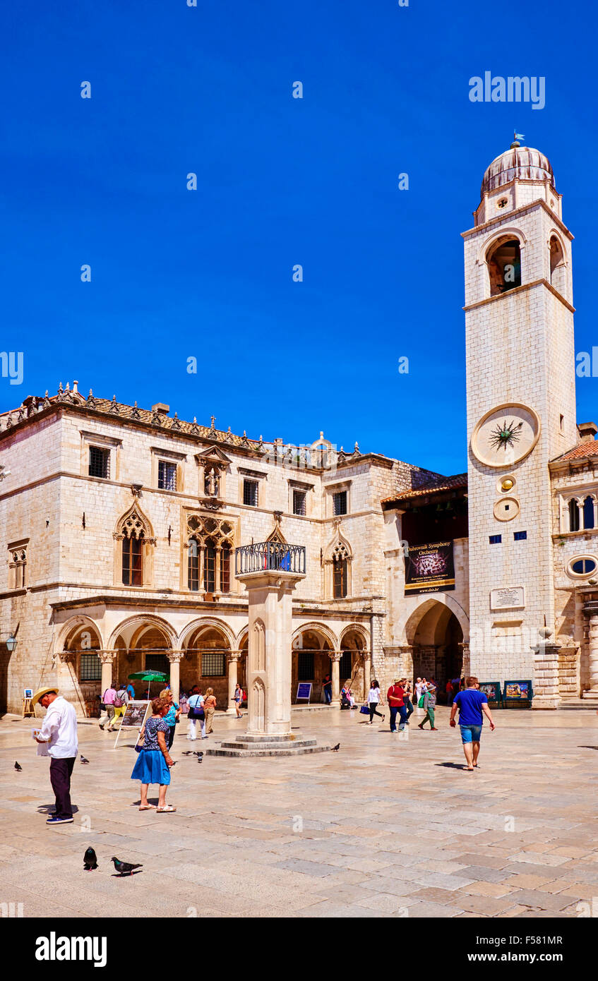 Luza Square Dubrovnik Old City Stockfotos und -bilder Kaufen - Alamy