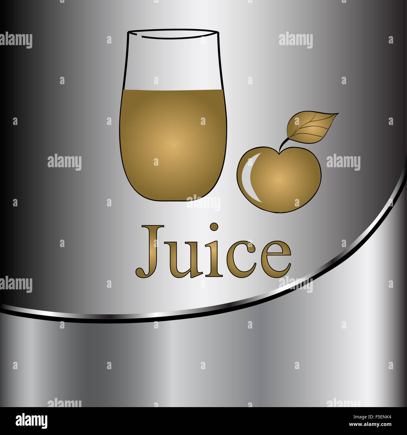 Obst-Saft-Symbole - Abbildung-Label-Konzept-Menü. Vektor-Hintergrund ...