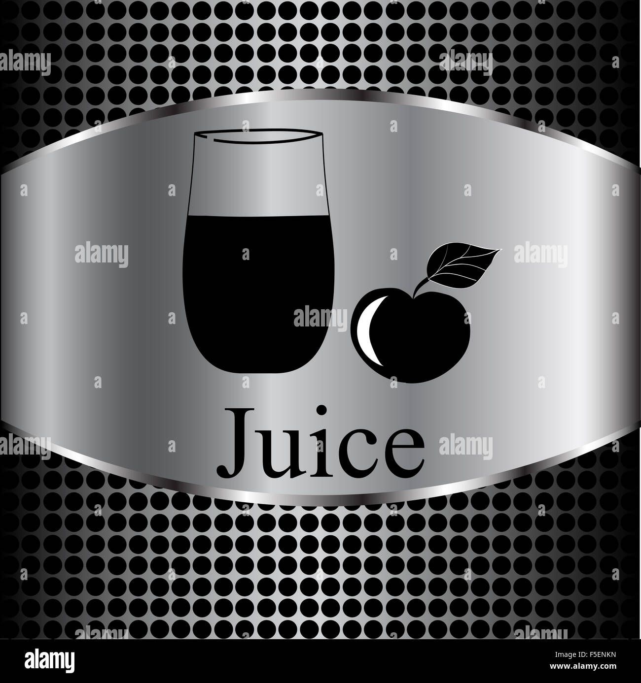 Obst-Saft-Symbole - Abbildung-Label-Konzept-Menü. Vektor-Hintergrund ...