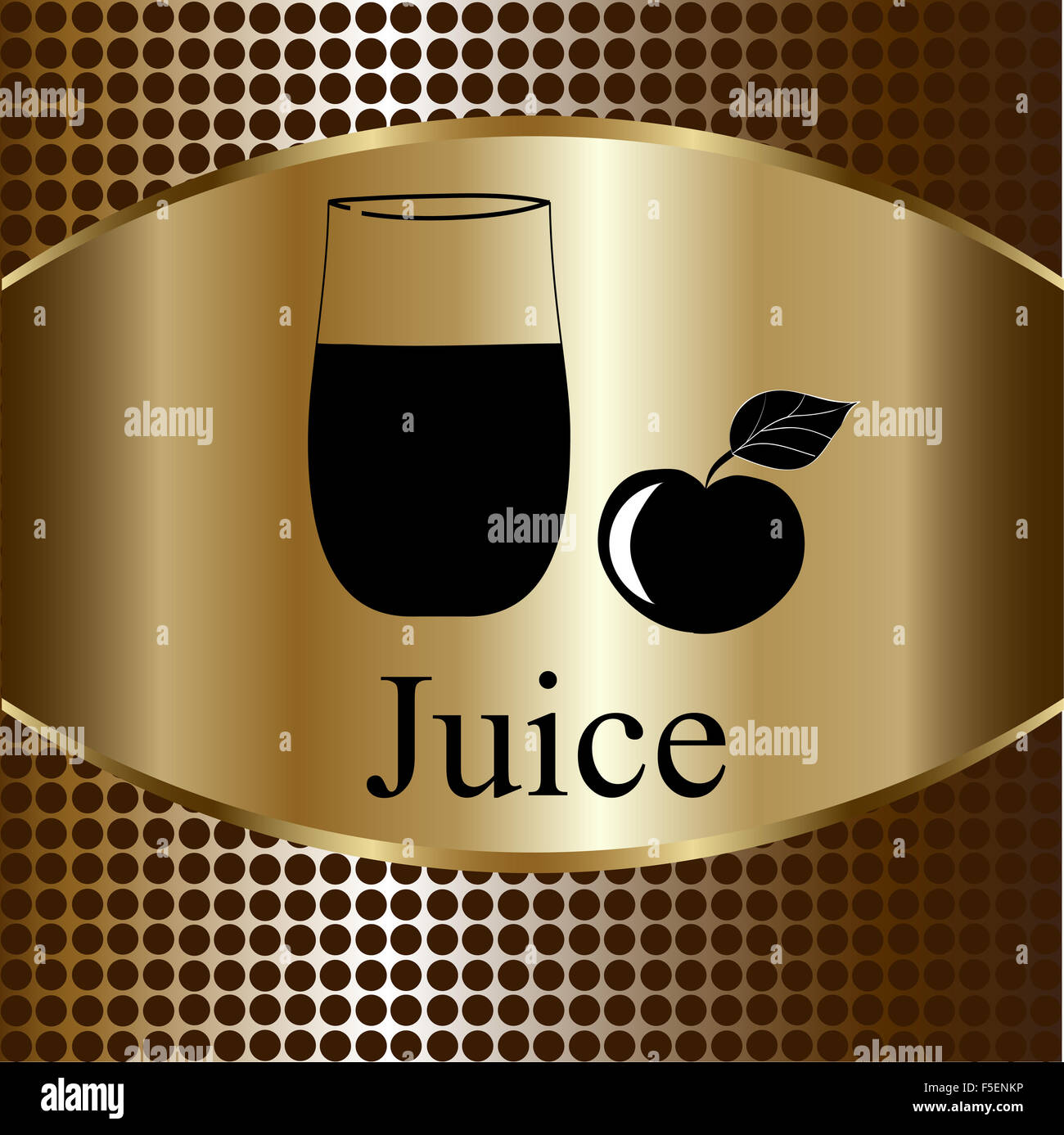 Obst-Saft-Symbole - Abbildung-Label-Konzept-Menü. Vektor-Hintergrund ...