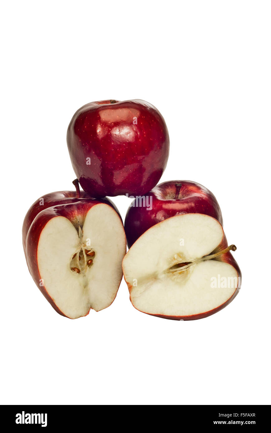 Roter apfel nach innen Ausgeschnittene Stockfotos und -bilder - Alamy