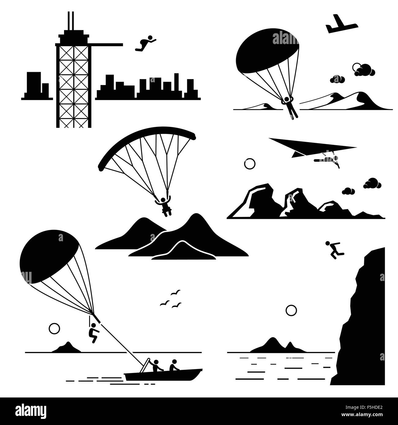 Extremsport - Base-Jumping, Fallschirmspringen, Paragleiten ...