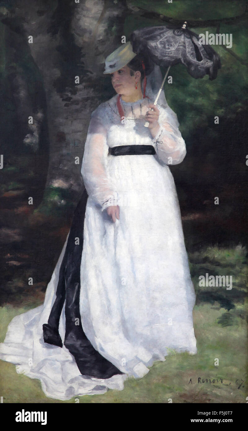 Lise mit Sonnenschirm 1867 von Pierre Auguste Renoir 1841-1819 ...