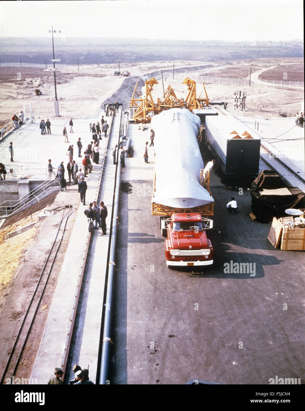 Die Atlas-1D-Rakete ist auf der Vandenberg Air Force Base (VAFB) zu sehen, die für die ...