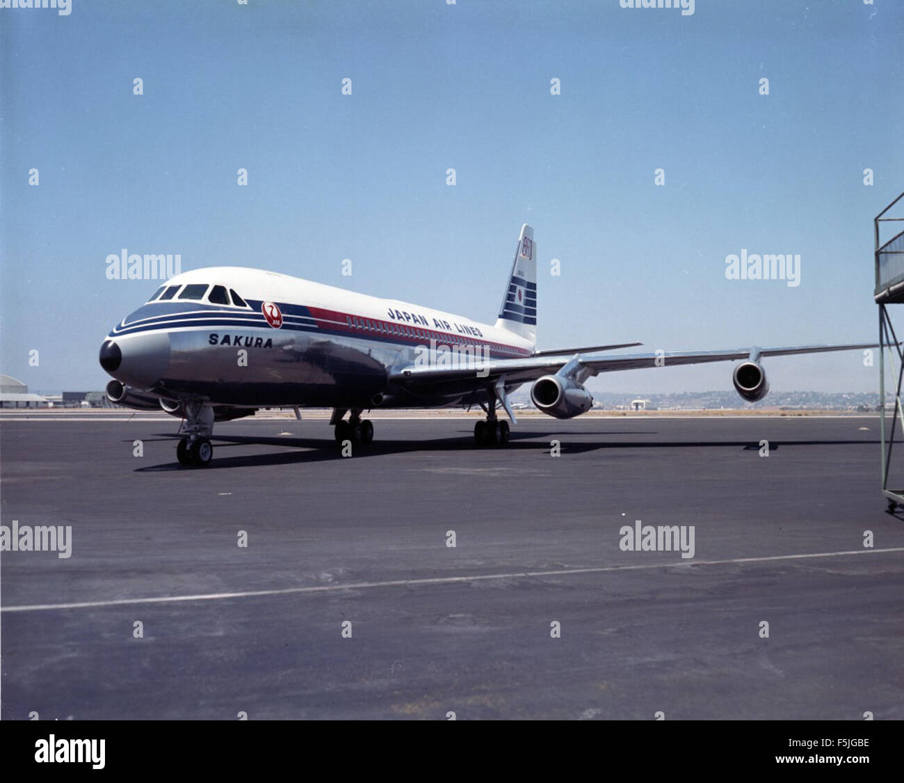 Dieses Bild zeigt eine Convair 880, registriert 826-61, die am 7. Juli 1961 von Japan Air Lines ...