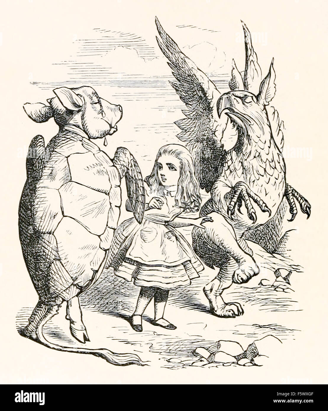Mock turtle gryphon alice abenteuer im wunderland -Fotos und ...