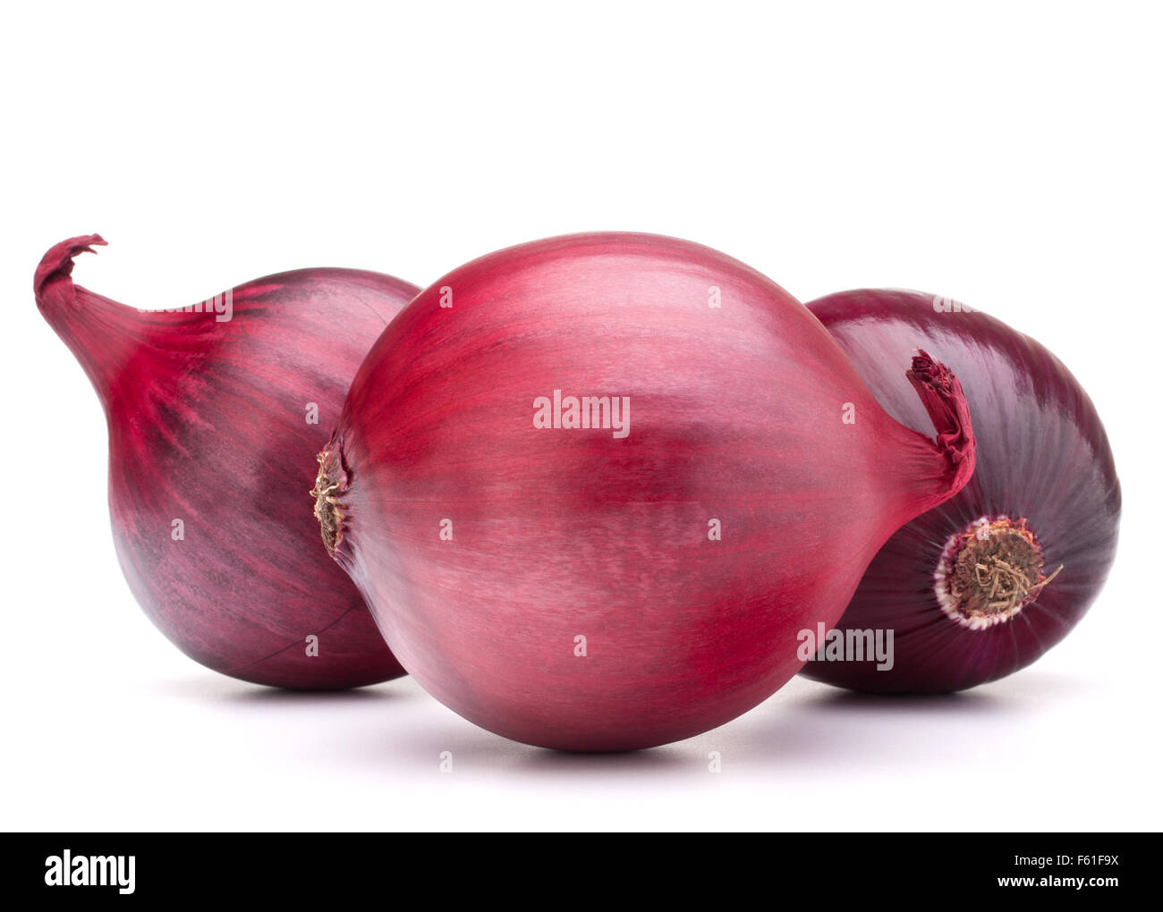 rote Zwiebel isoliert auf weißem Hintergrund Ausschnitt Stockfotografie ...