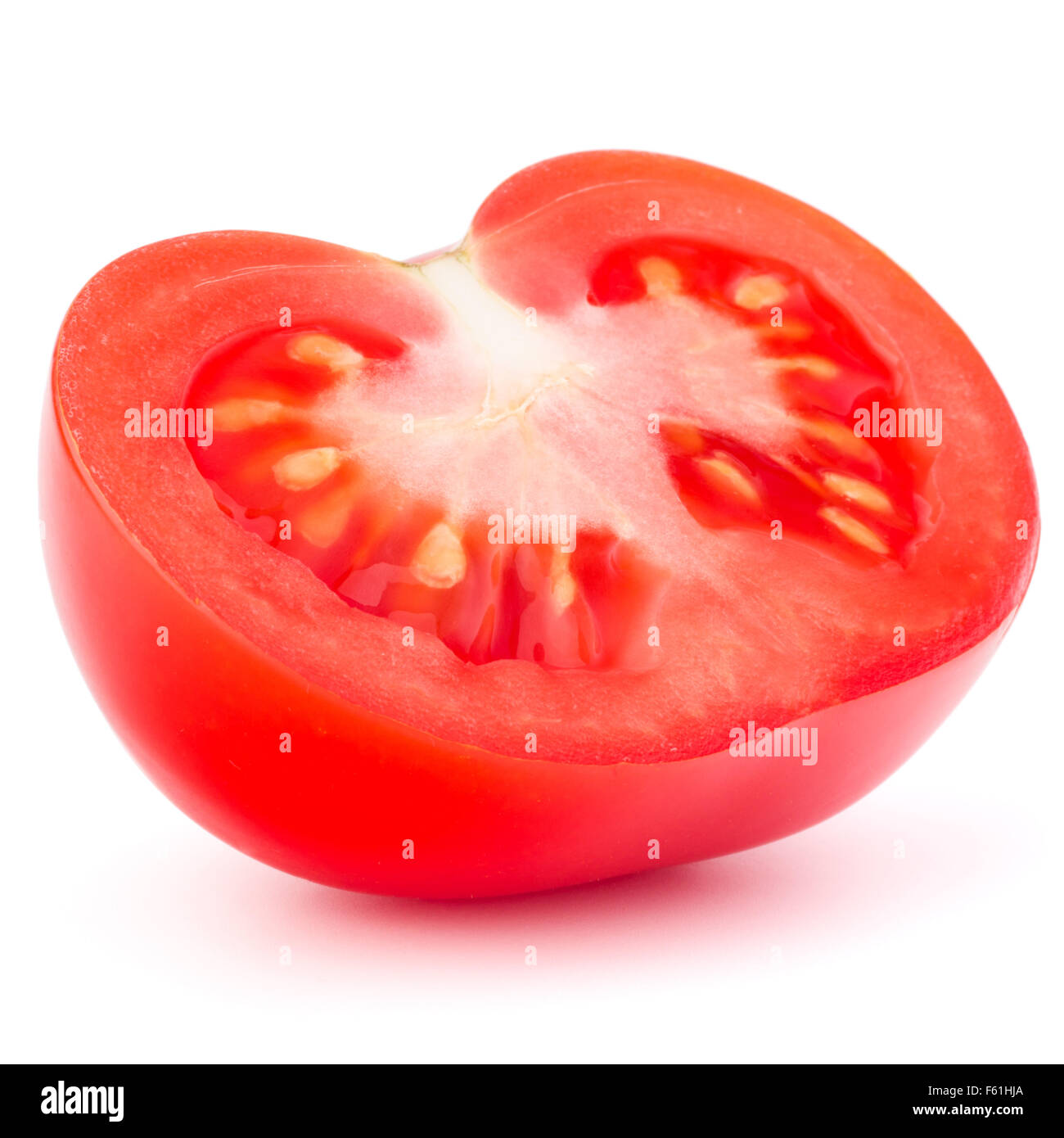 Pflanzlichen Tomatenscheibe isoliert auf weißem Hintergrund Ausschnitt ...